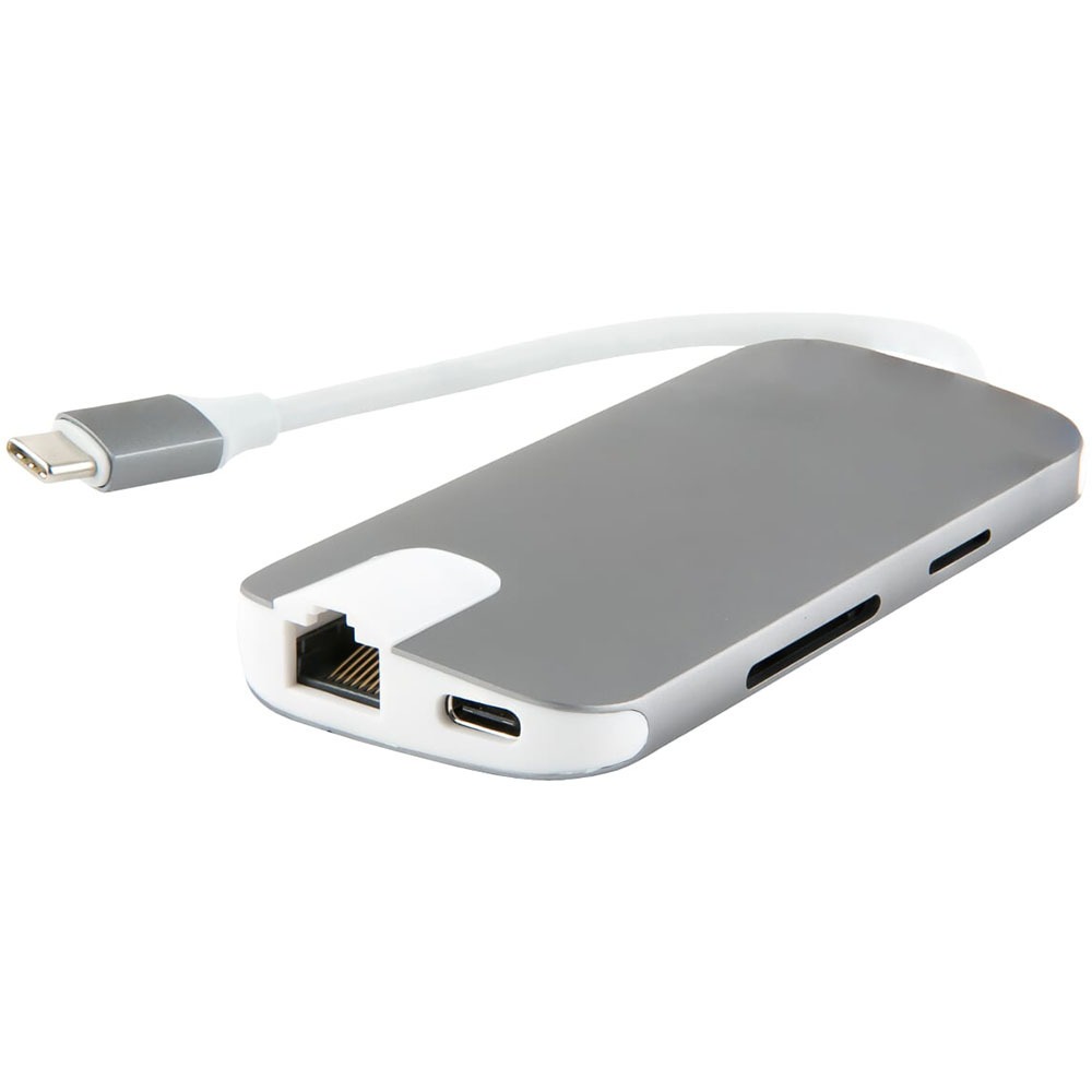 Купить Многопортовый адаптер Red Line Multiport Adapter Type C 8 In 1 серый в Москве