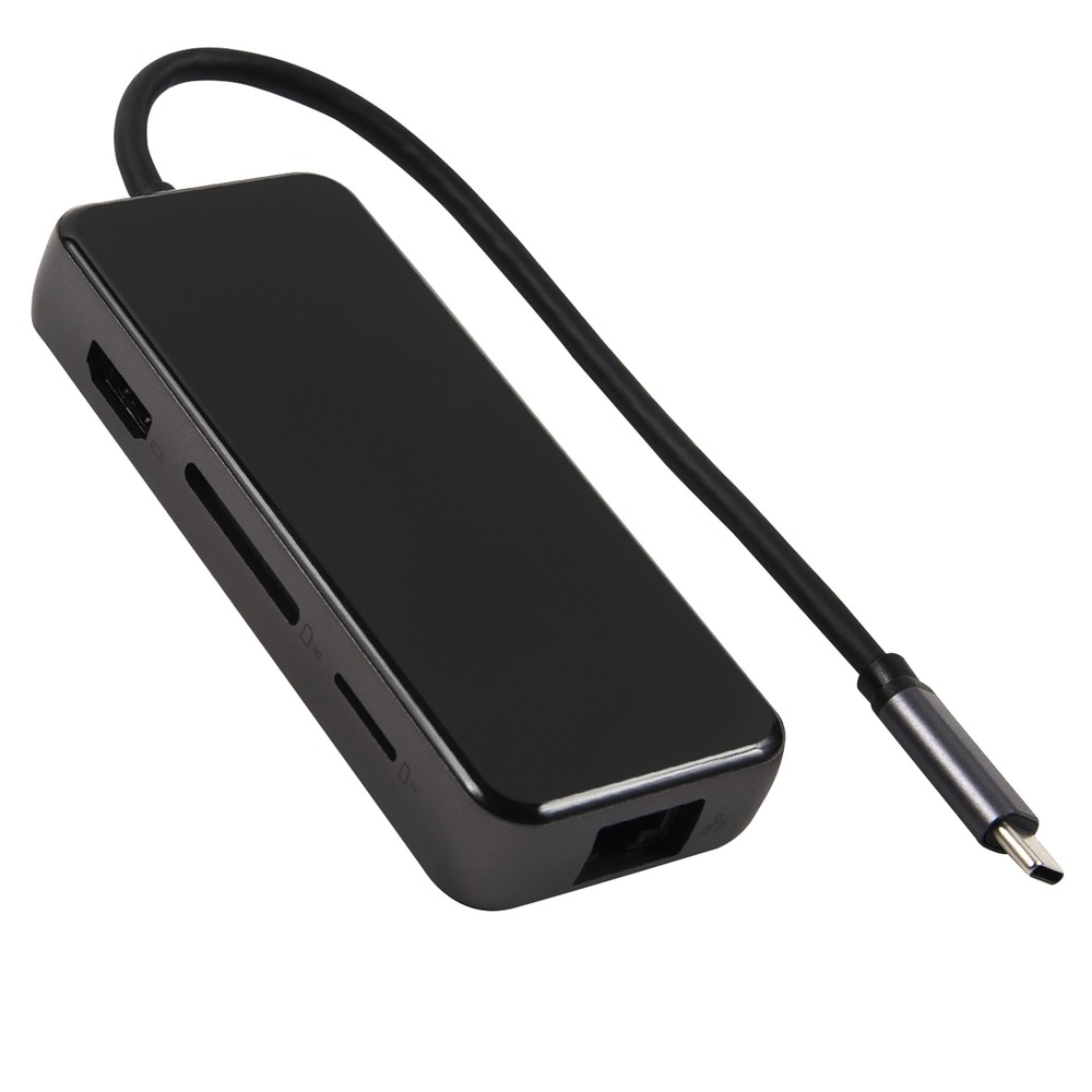 Купить Многопортовый адаптер Red Line Multiport Adapter Type C 8 In 1 черный в Москве