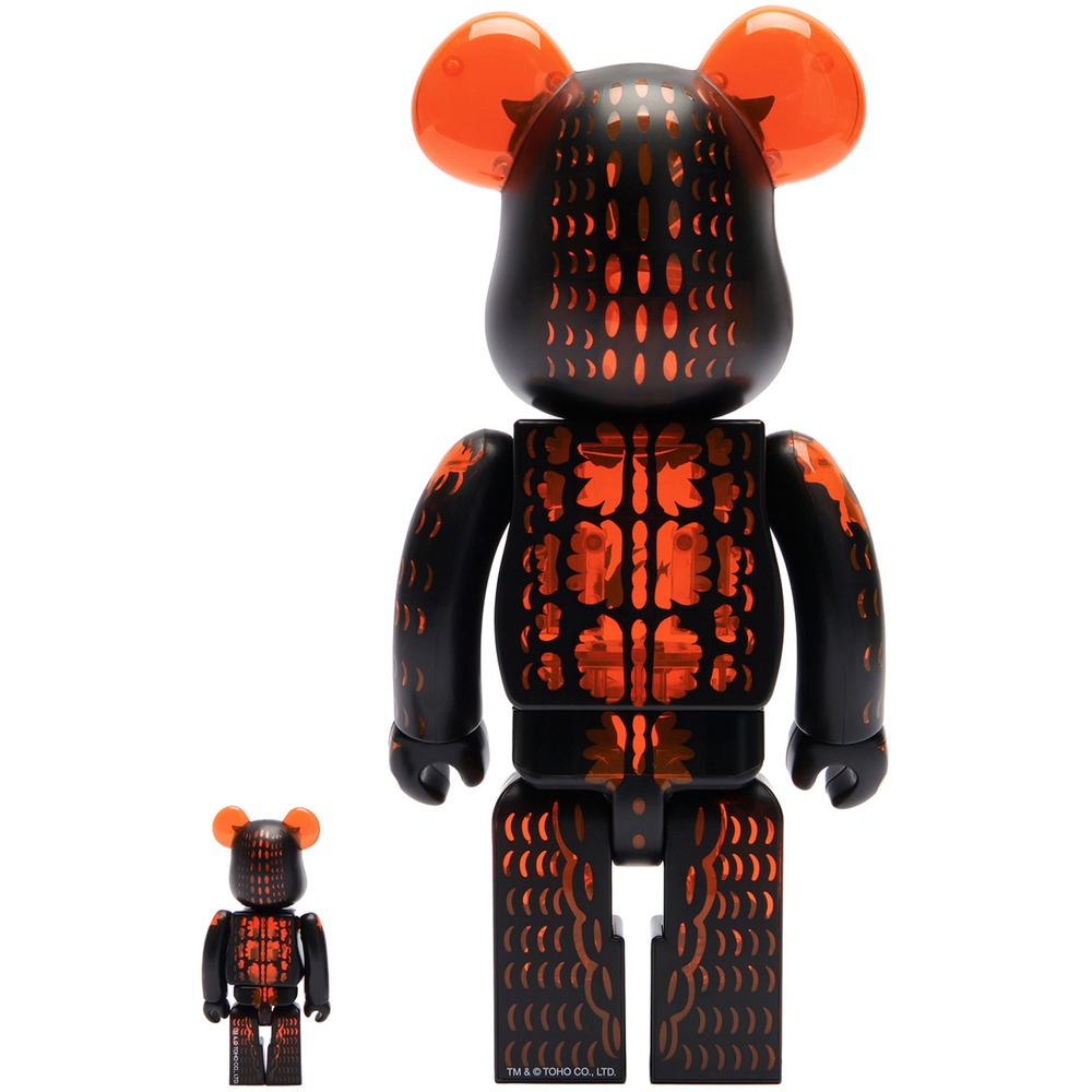 Купить Фигура Bearbrick Medicom Toy Set Melting Godzilla Clear Orange ...