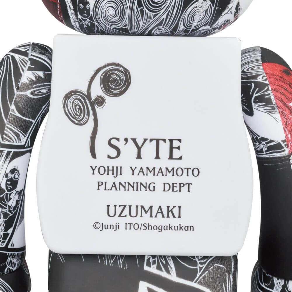 Купить Фигура Bearbrick Medicom Toy S’YTE x Junji Ito Uzumaki 400% and ...