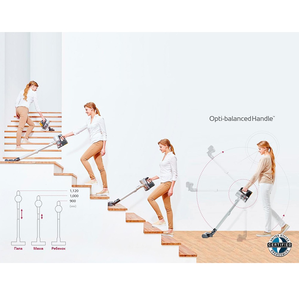 Купить Вертикальный пылесос LG CordZero A9DDCARPET в Москве