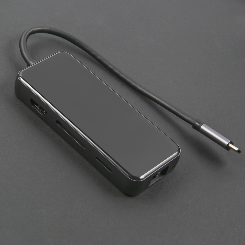 Купить Многопортовый адаптер Red Line Multiport Adapter Type C 8 In 1 черный в Москве